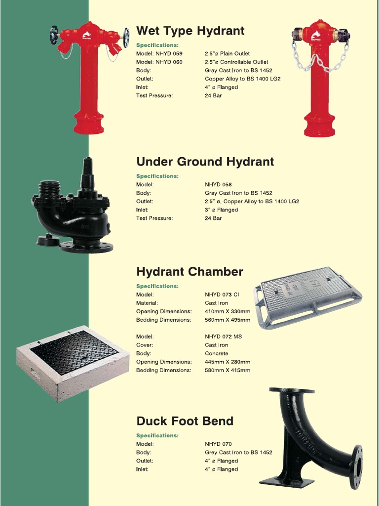 Wet Type Pillar Hydrant NHYD-060 | PDF