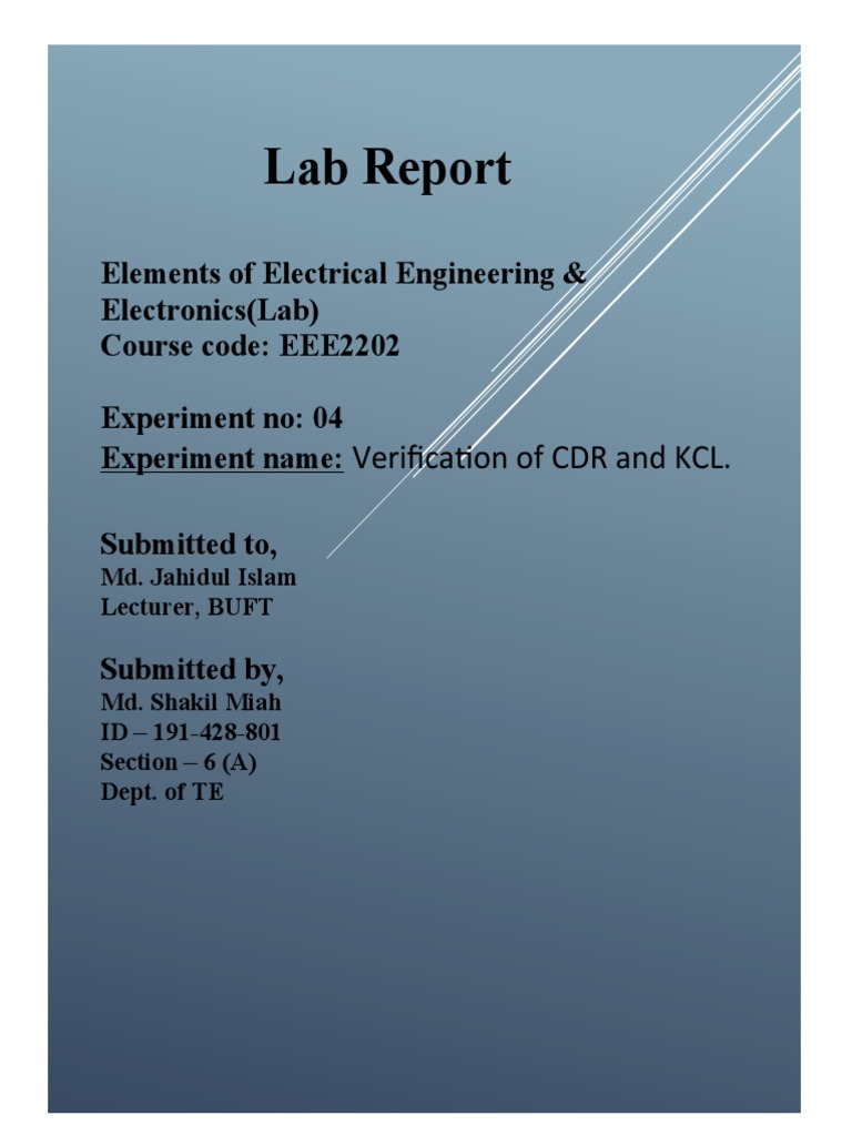 Experiment No 4 Eee Lab | PDF | Resistor | Electrical Network