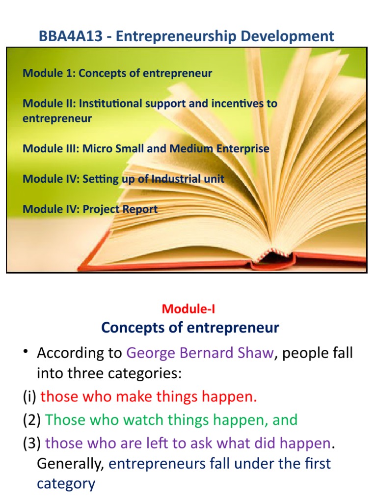 Edp Module 1 | PDF | Entrepreneurship | Economic Growth