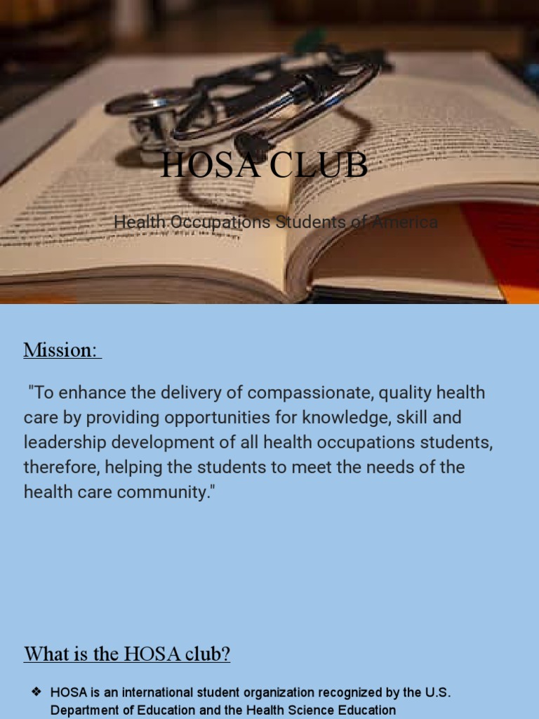 HOSA Club Overview and Benefits | PDF