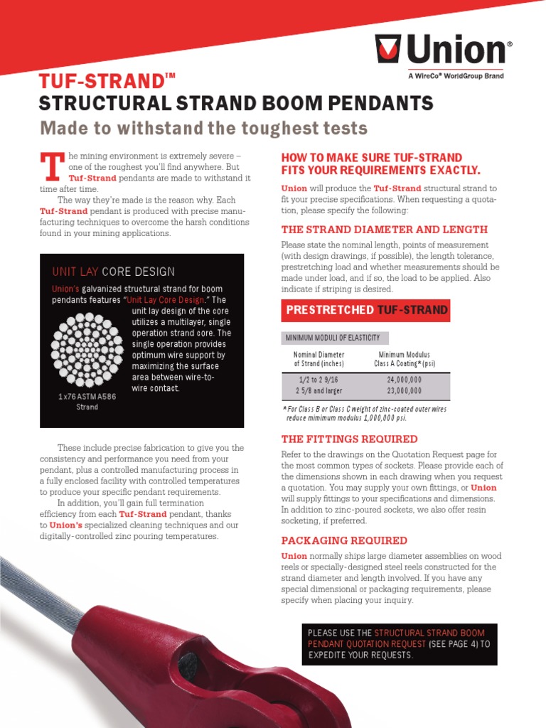 Tuf Strand Brochure | PDF | Wire | Galvanization