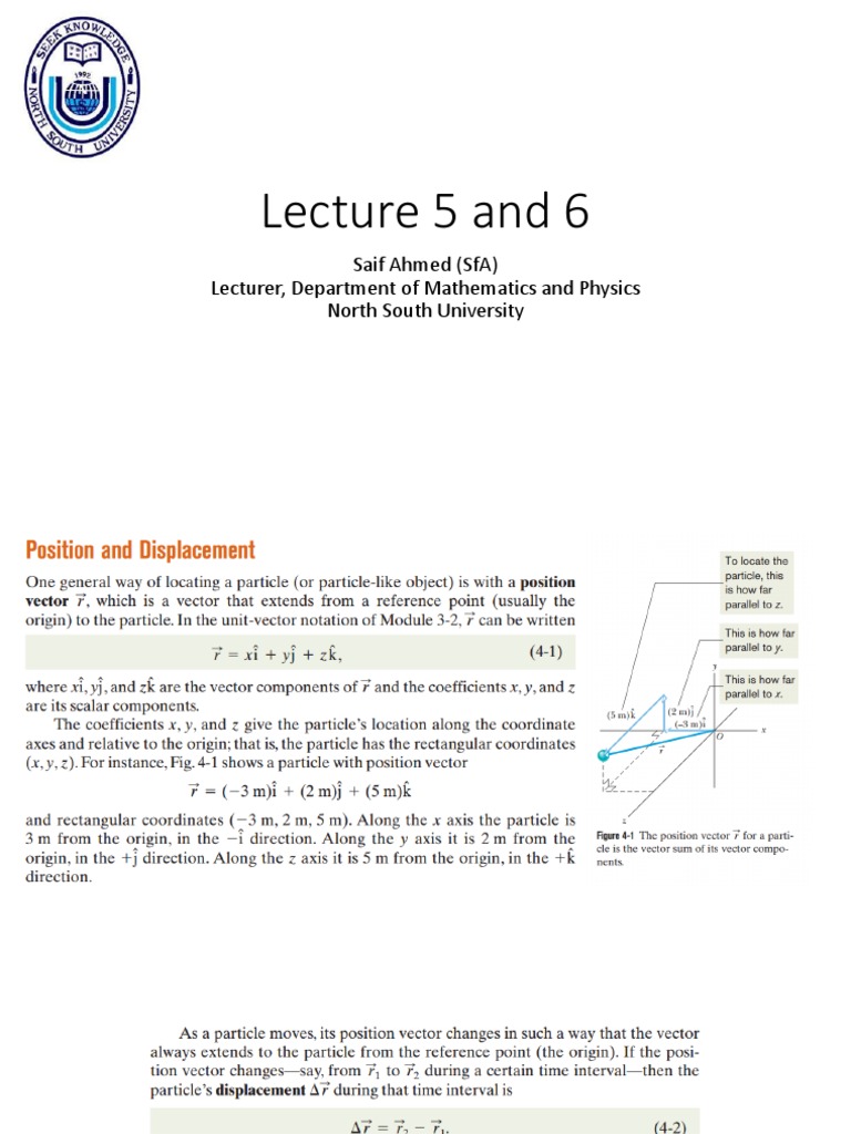 Lecture 5 and 6: Saif Ahmed (Sfa) Lecturer, Department of Mathematics ...