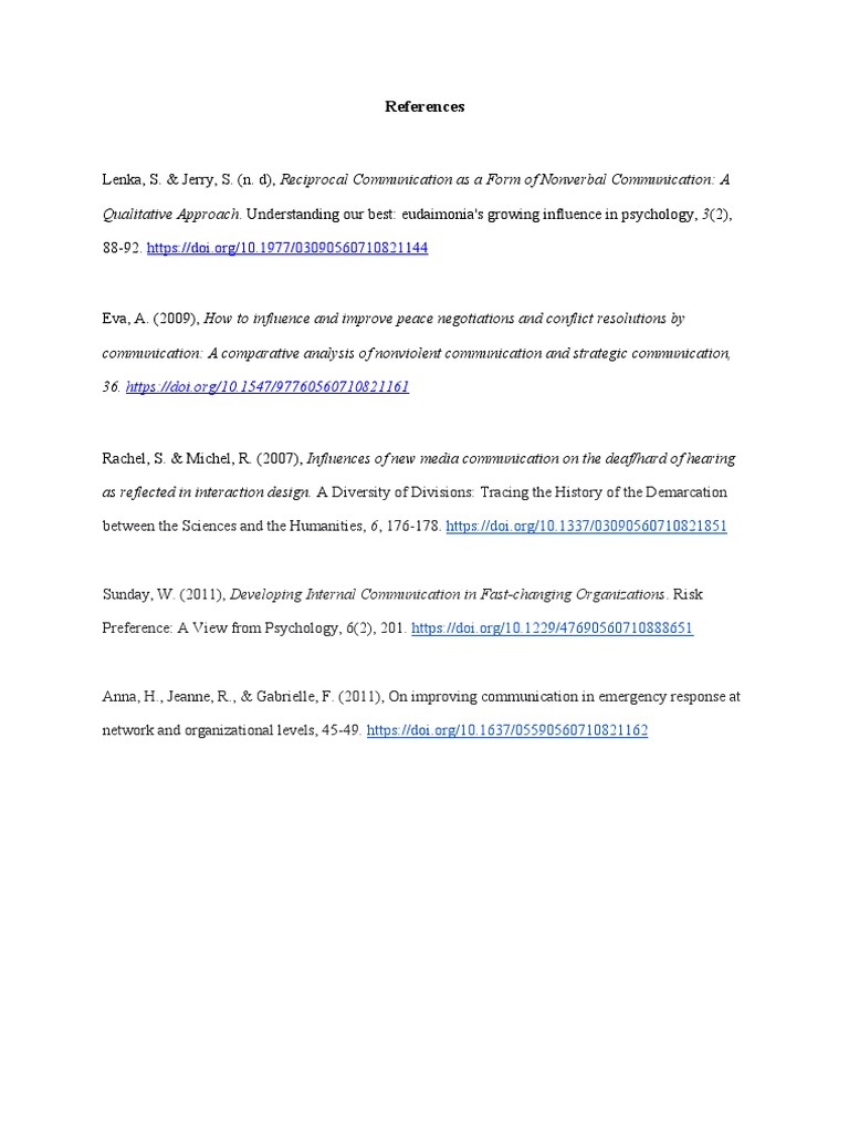 Written Output - Reference Page | PDF