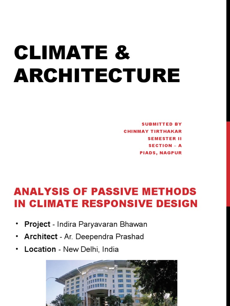 Climate Responsive Design | PDF | Architectural Design | Architecture