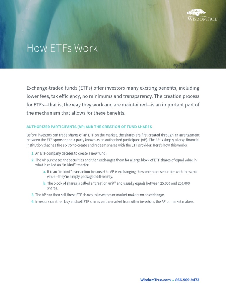 How Etfs Work: Authorized Participants (Ap) and The Creation of Fund ...
