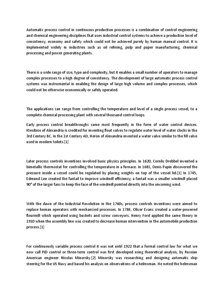 Process Control | PDF | Process Control | Control Theory