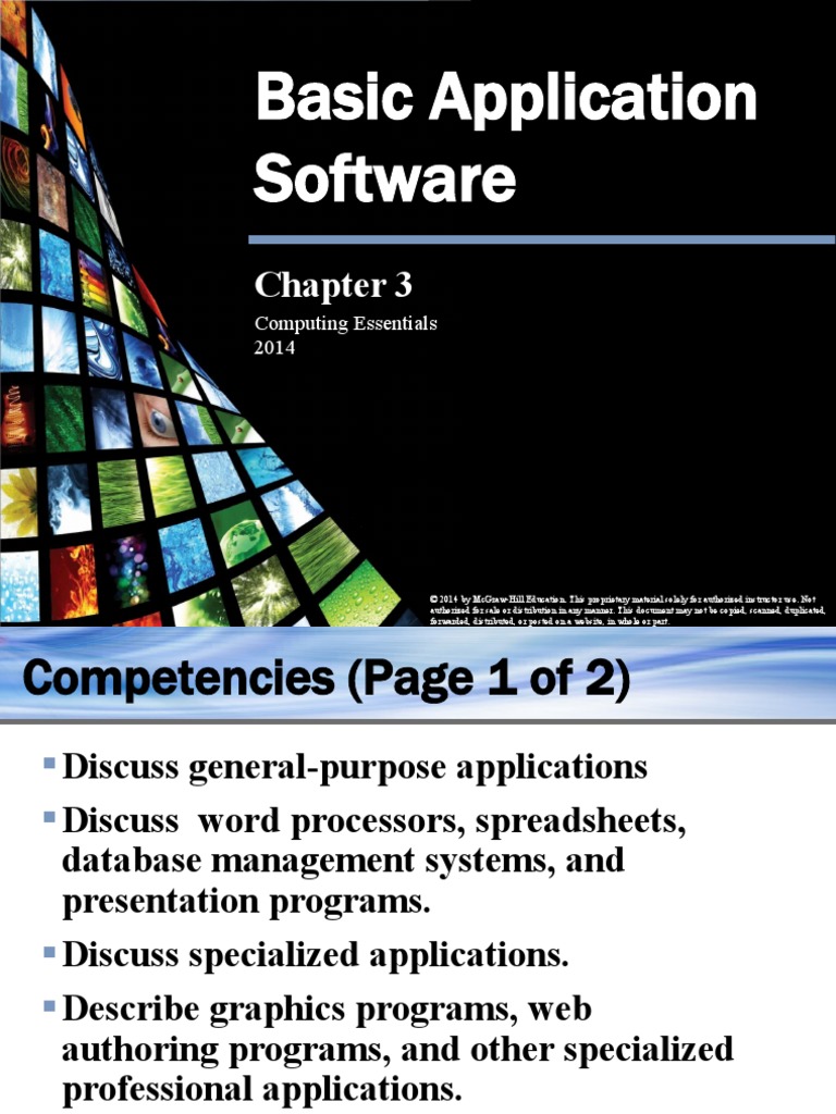 Basic Application Software: Computing Essentials 2014 | PDF ...