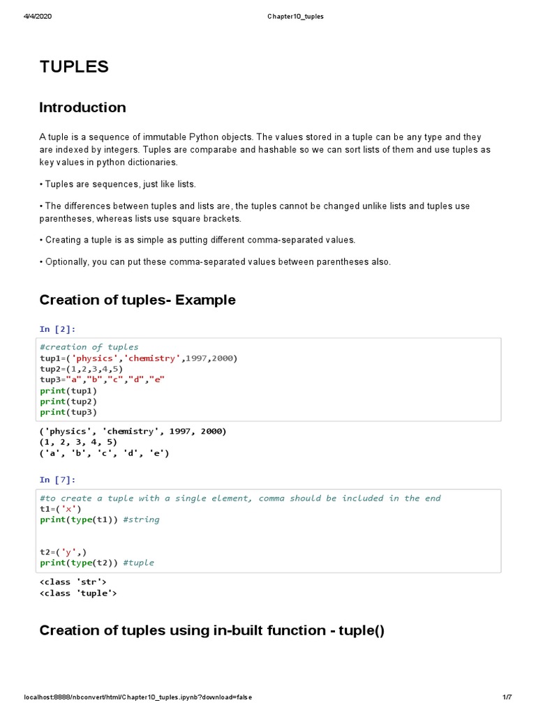 Tuples: 'Physics' 'Chemistry' "A" "B" "C" "D" "E" | PDF | Bracket | Programming Paradigms