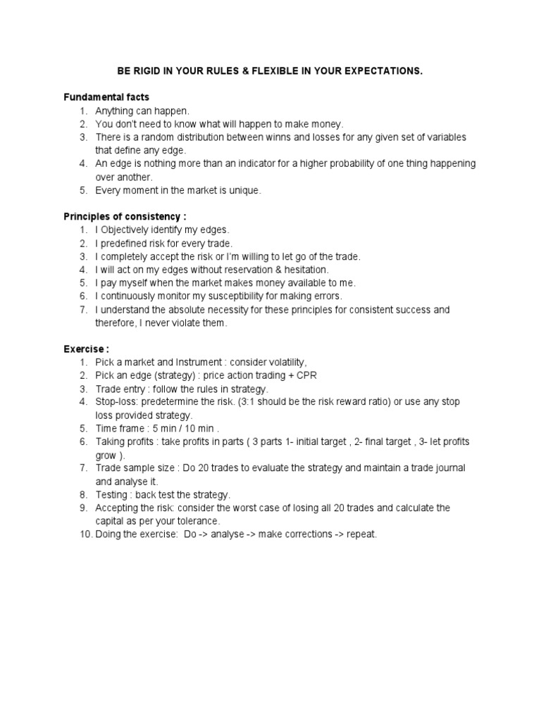 Be Rigid in Your Rules & Flexible in Your Expectations. Fundamental ...