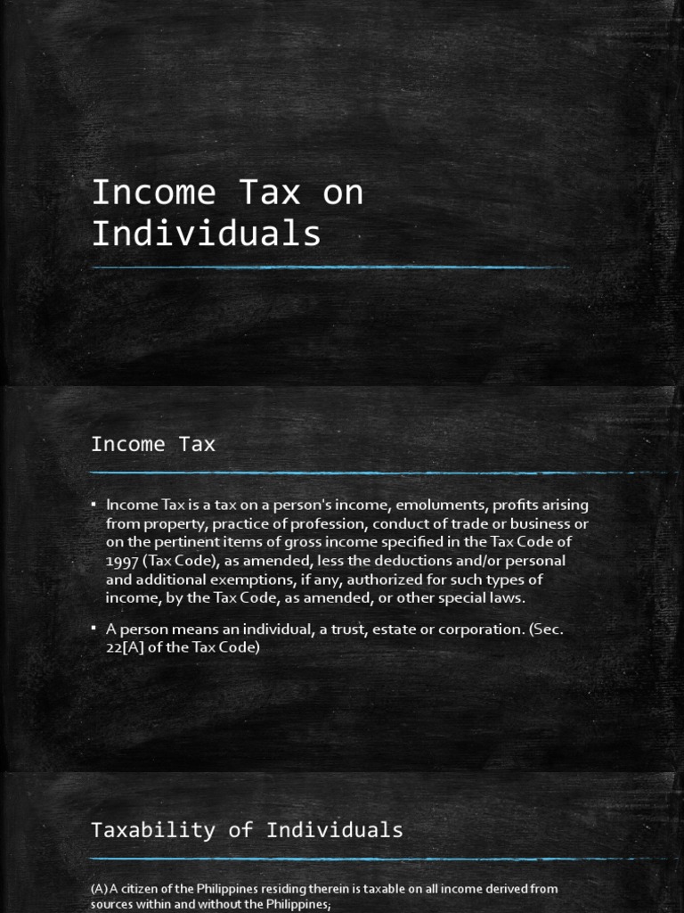 Income Tax On Individuals | Download Free PDF | Taxation In The United ...