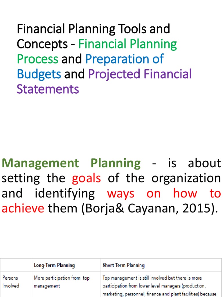 Financial Planning Tools and Concepts - and and | PDF | Financial Plan ...