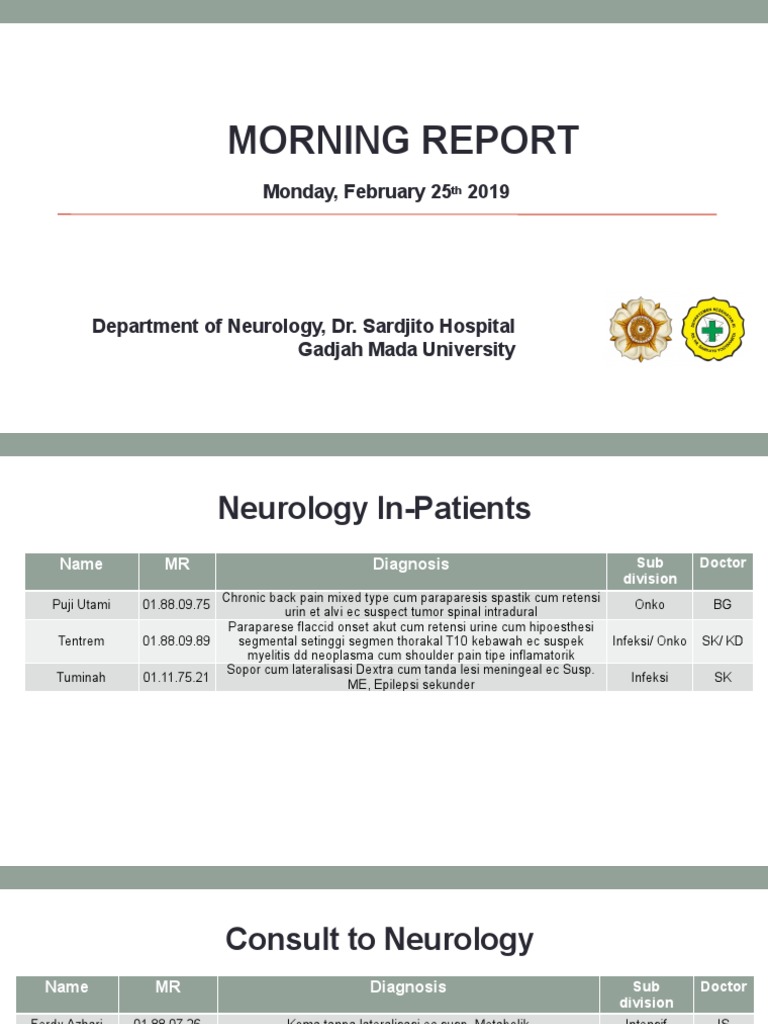 Morning Report - IMA | Download Free PDF | Diabetes | Headache