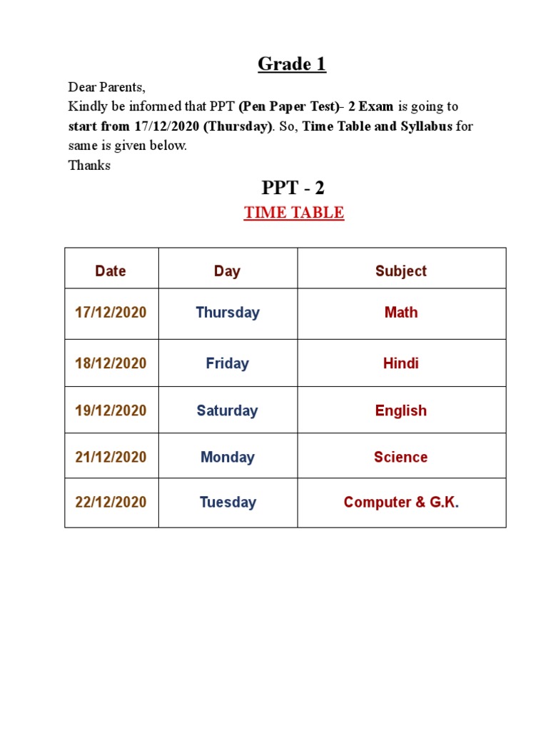 Cbse Grade 1 PPT 2 | PDF