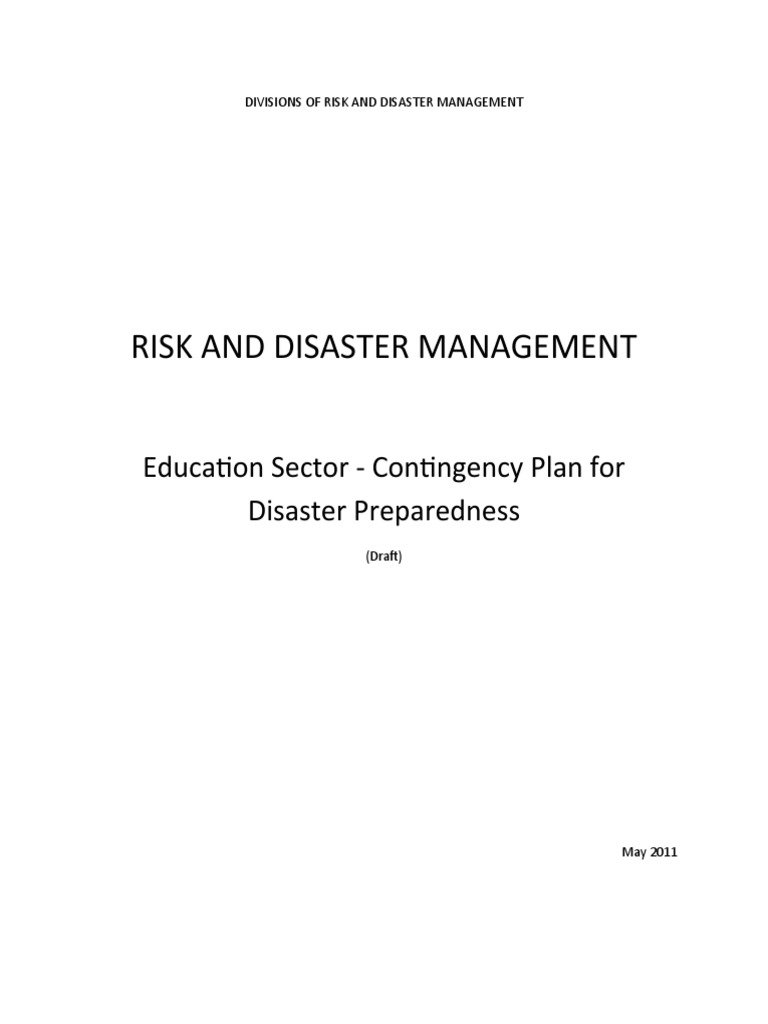 Education Contingency Plan | PDF