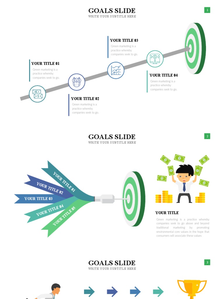 Goals Slides Powerpoint Template | PDF | Marketing | Ethical Schools ...
