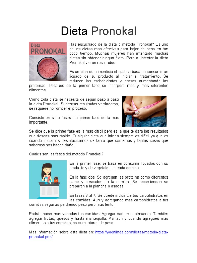 Guía de la Dieta Pronokal Fase 1 | PDF | Salud y bienestar