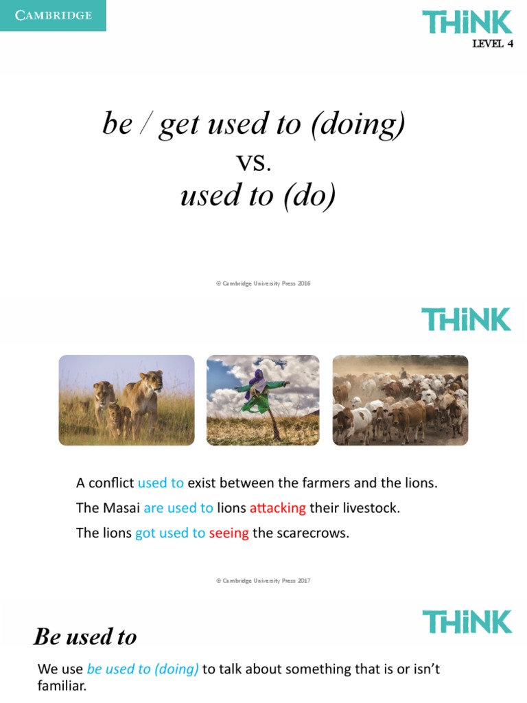 Be / Get Used To (Doing) Used To (Do) : Level | PDF | Getty Images ...