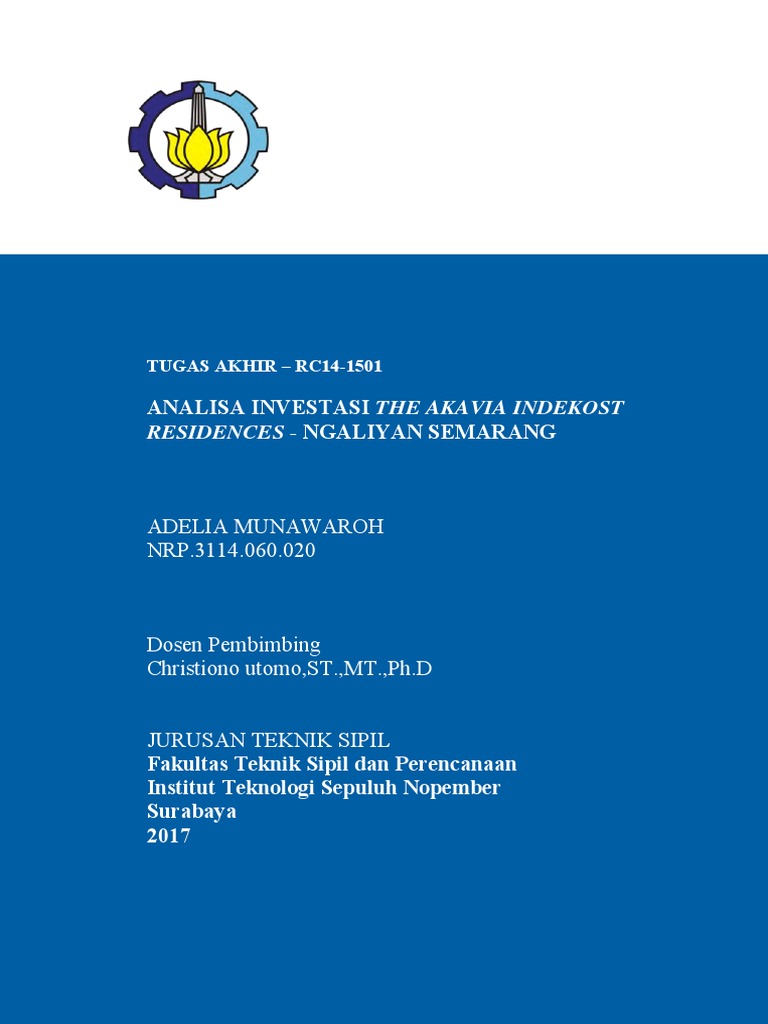 ANALISA INVESTASI THE AKAVIA INDEKOST RESIDENCES - NGALIYAN SEMARANG ...