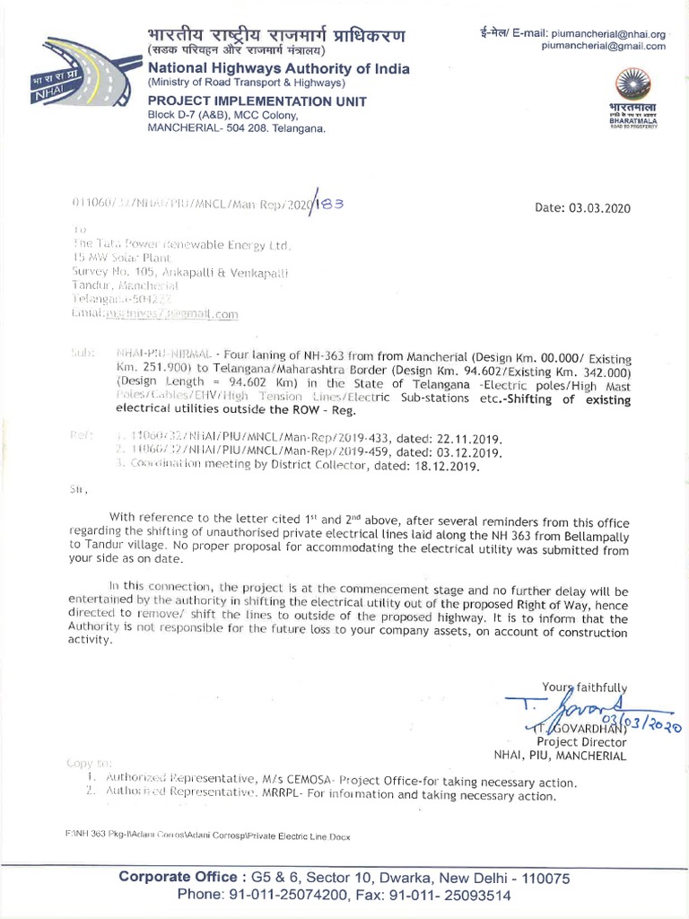 NHAI Reminder 2 | PDF