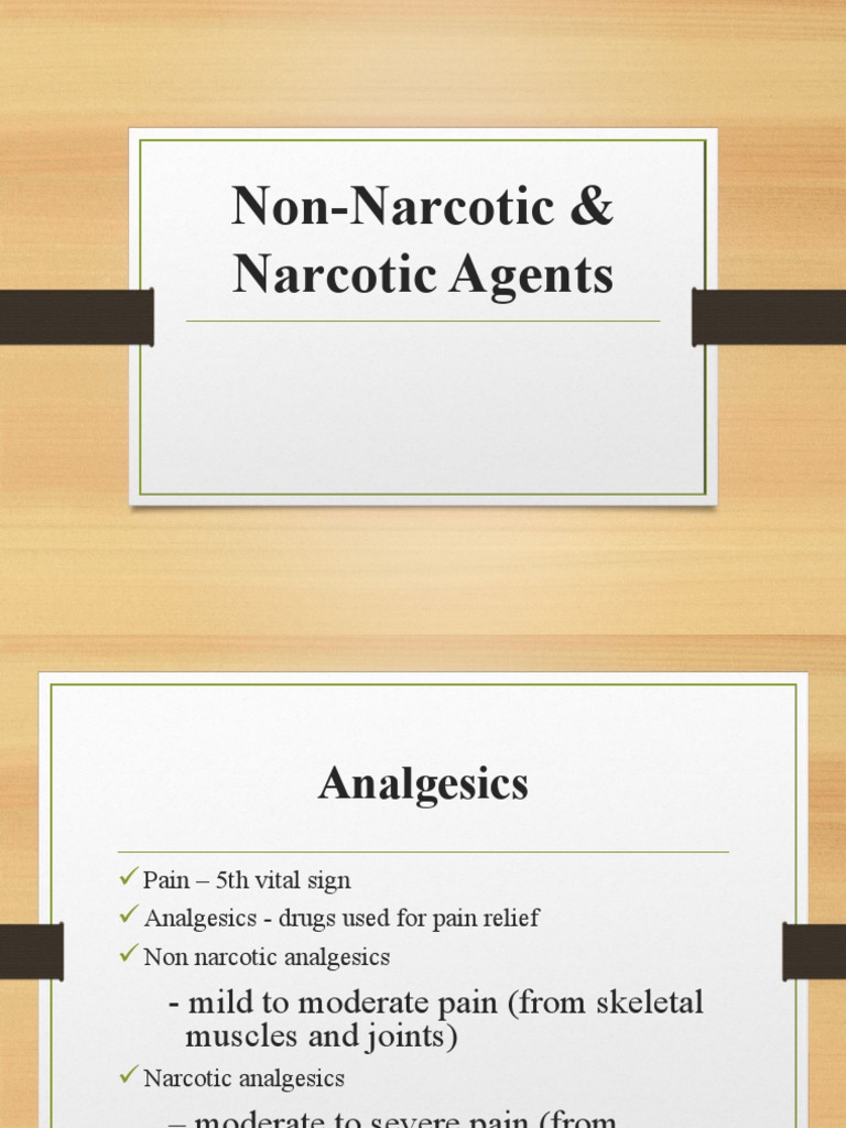 Non-Narcotic & Narcotic Agents | PDF | Nonsteroidal Anti Inflammatory ...