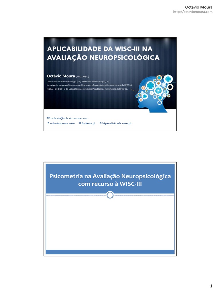 Wisc-III - Manual | PDF | Neuropsicologia | Percepção