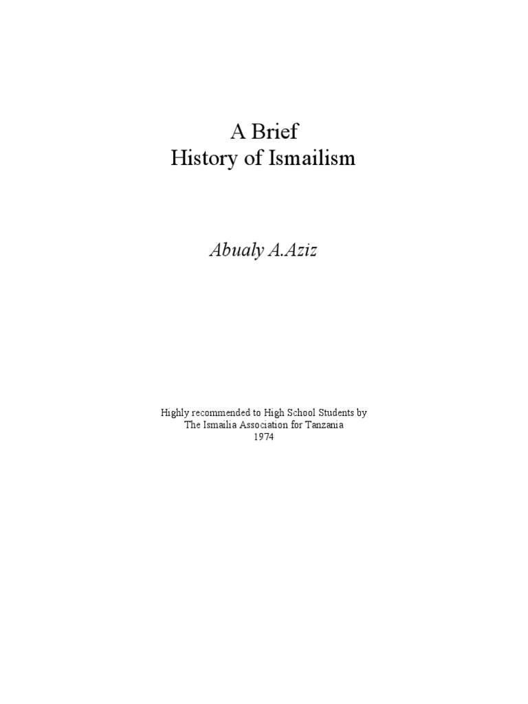 A Brief History Ismailism | PDF | Isma'ilism | Umar