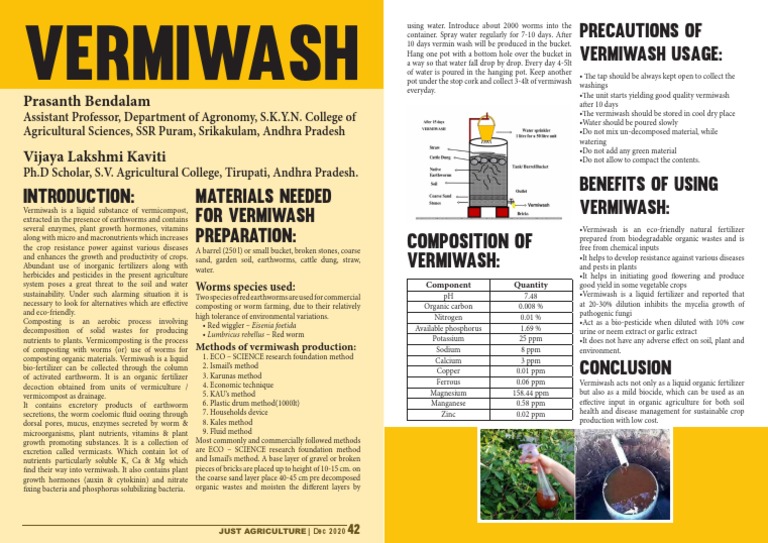 012 Vermiwash PDF | PDF | Horticulture And Gardening | Natural Environment