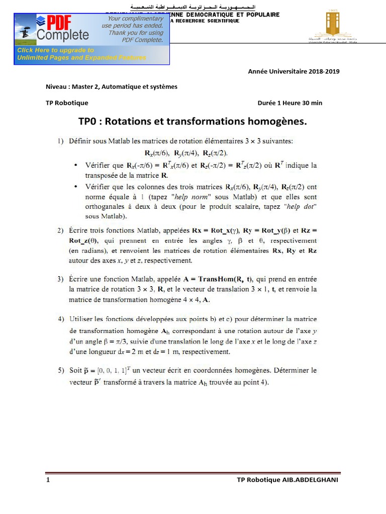 Robotique TP0 PDF | PDF