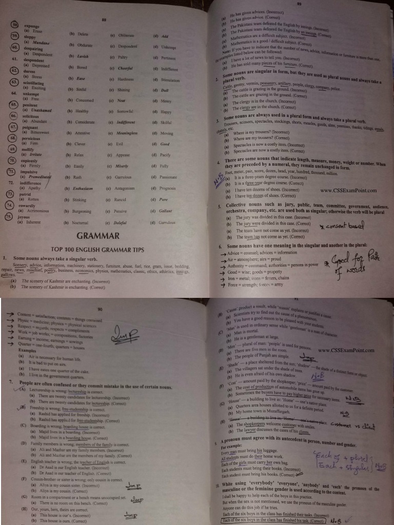 Sentence Correction & Translation For CSS 2020 PDF | PDF