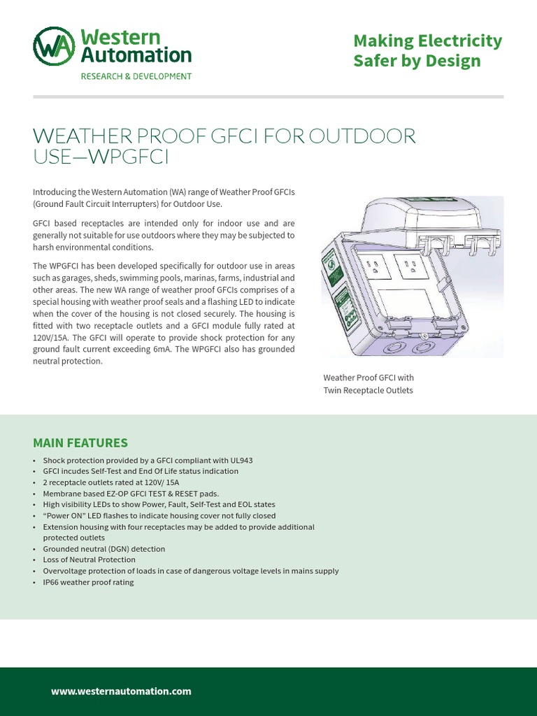 Weather Proof Gfci For Outdoor Use-Wpgfci: Making Electricity Safer by ...