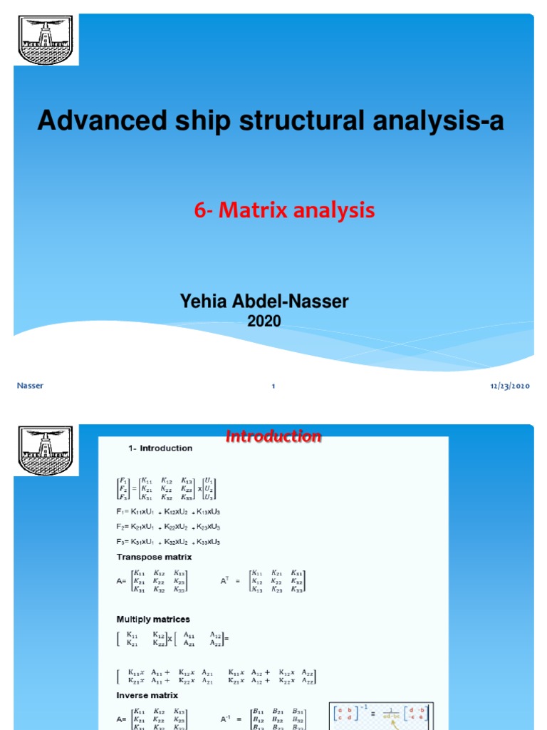 A Matrix Analysis L (12,13 | PDF | Mathematical Objects | Applied ...