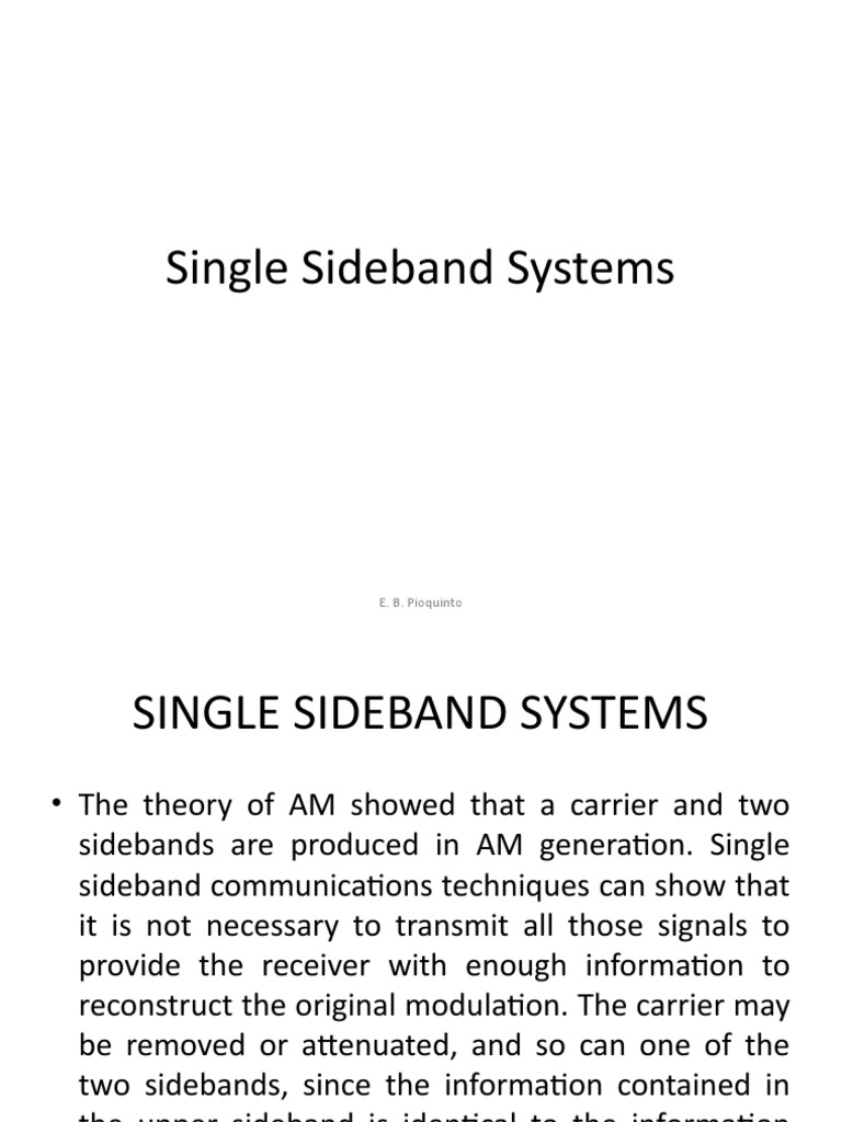5 Single Sideband Systems | PDF | Detector (Radio) | Frequency Modulation