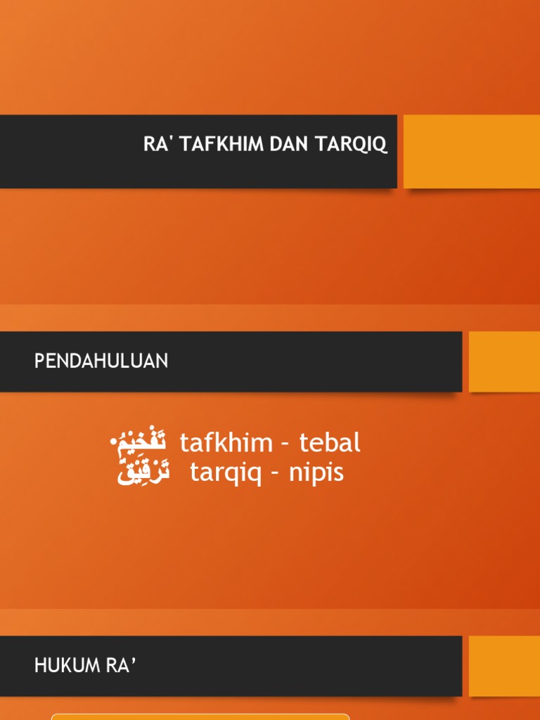 Hukum Bacaan Ra' Tafkhim dan Tarqiq | PDF
