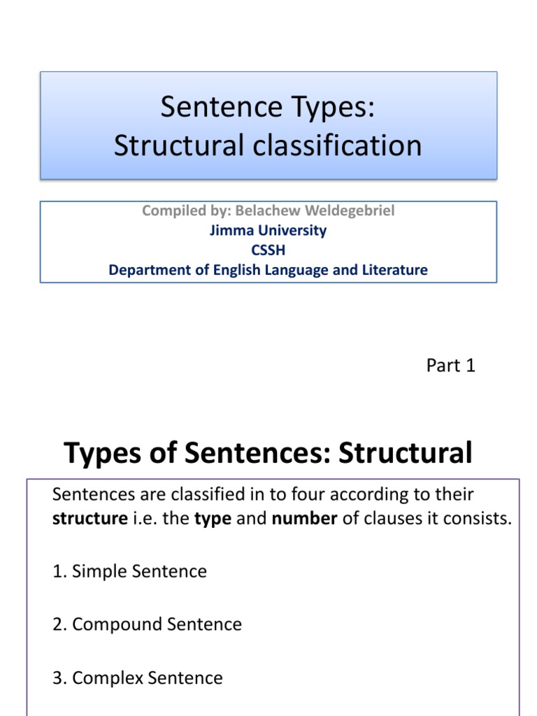 Types of English Sentence Structures | PDF | English Grammar | Syntax
