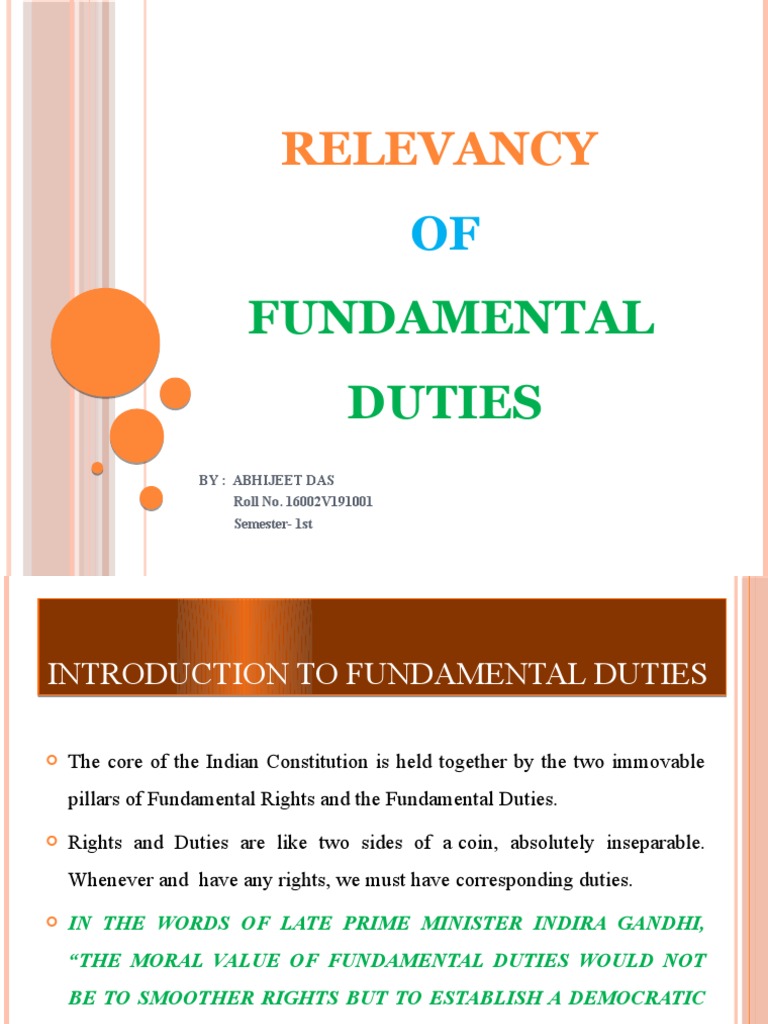 Relevancy of Fundamental Duties | PDF | Citizenship | Political Charters