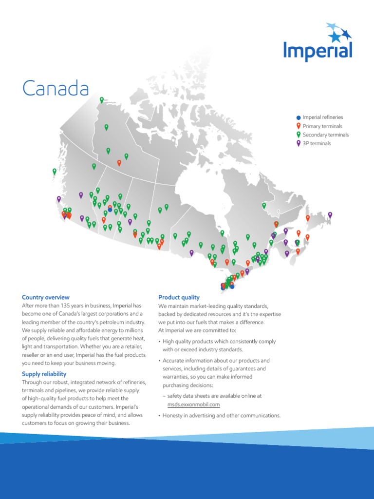 Imperial Oil Commercial Fuels Canada EN | PDF | Oil Refinery | Pipeline ...