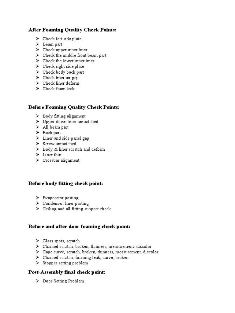 Daily Quality Check Sheet - 2 | PDF | Door | Leak