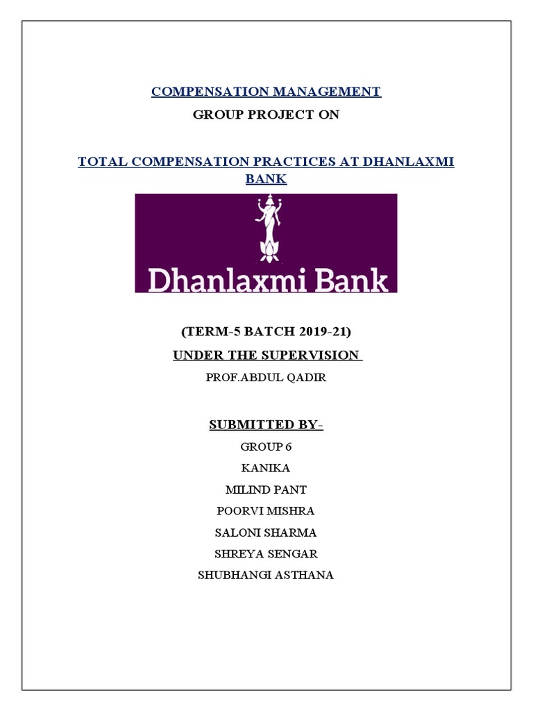 Compensation Management: Group Project On | PDF | Salary | Sick Leave