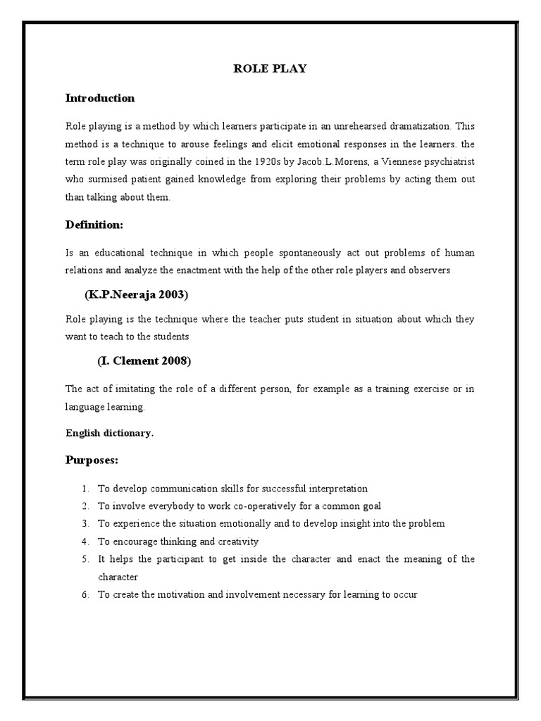 Role Play 1 | PDF | Ethnic Groups | Health Care