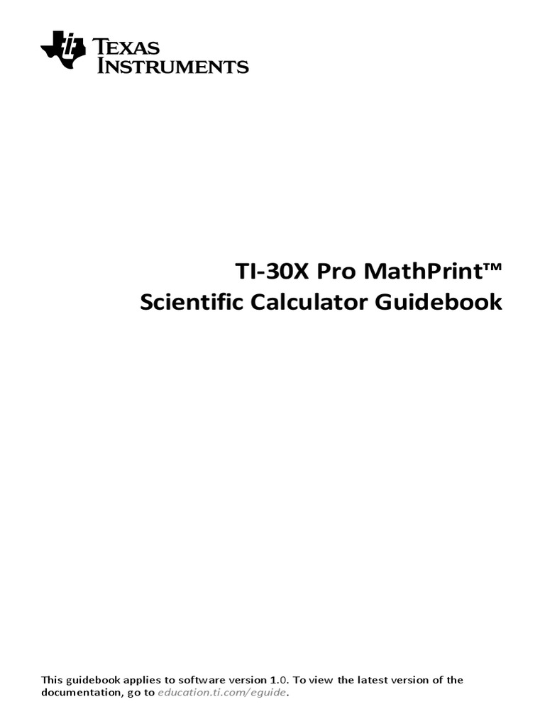Mathprint Ti30x Pro | PDF | Regression Analysis | Probability Distribution