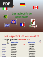 Les Adjectifs de Nationalité | PDF
