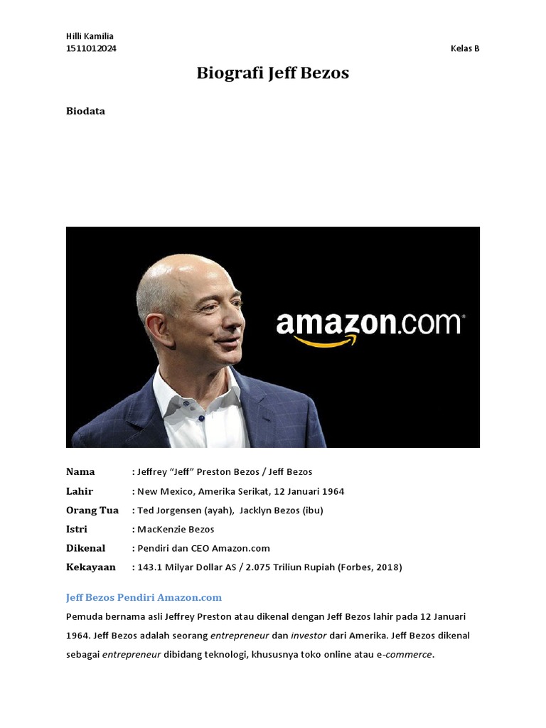 Biografi Jeff Bezos | PDF