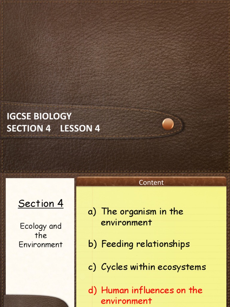 iGCSE Biology Ecology Human Influences PPT | PDF | Carbon Dioxide ...