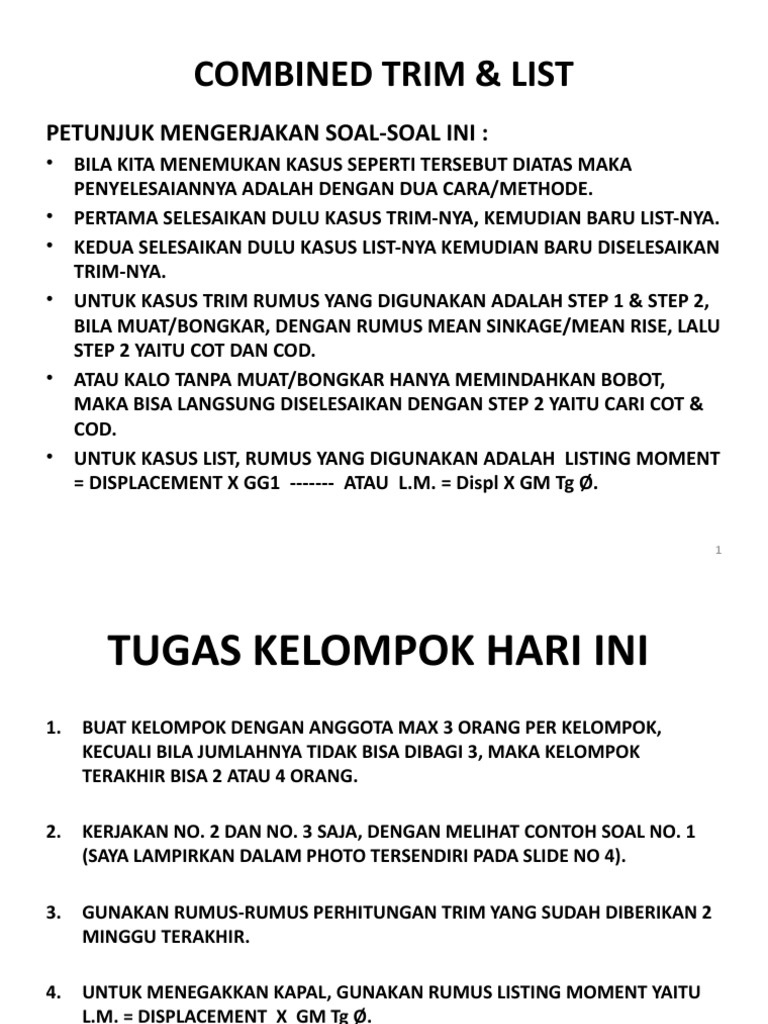 Combined Trim & List | PDF