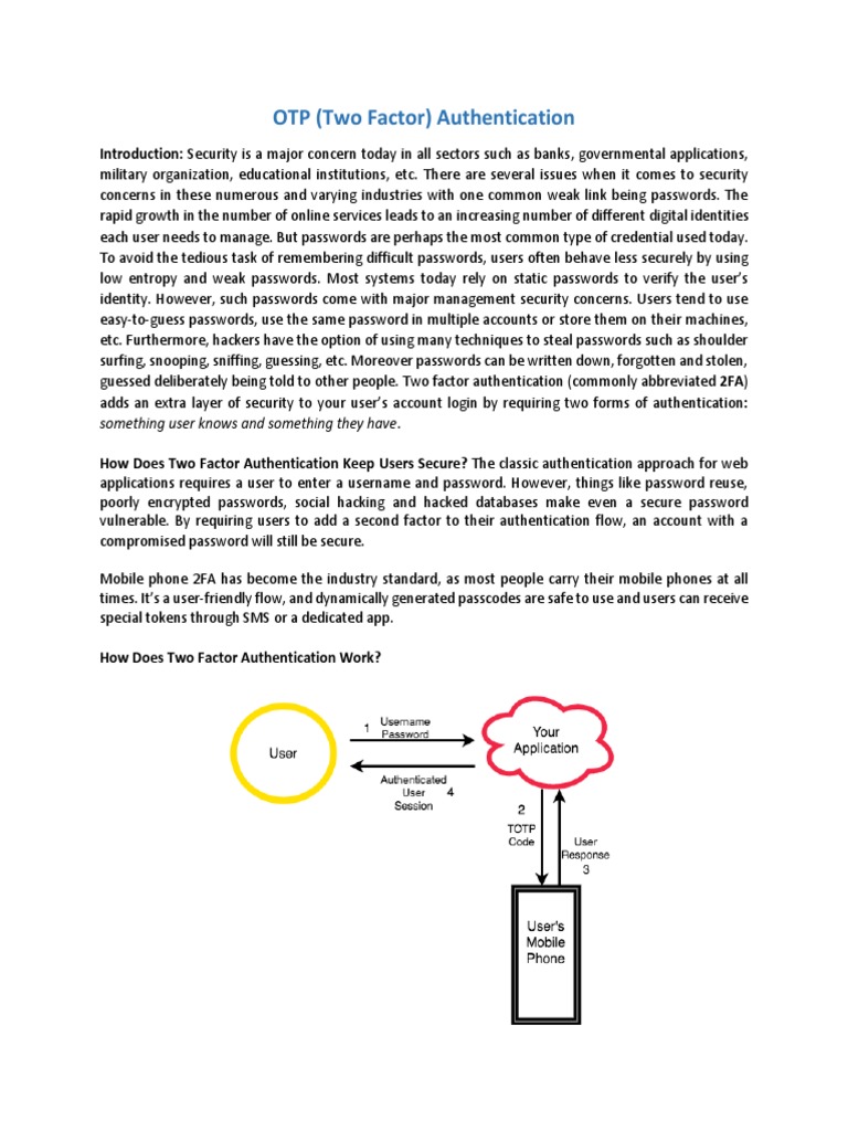 OTP Authentication Finacle Integration Approach PDF | PDF | Password ...