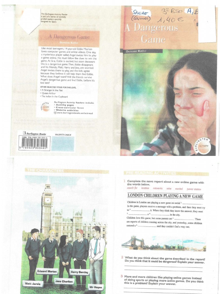 A Dangerous Game. Dominic Butler. 3º ESO - EN REALIDAD ES PARA 2ºESO | PDF