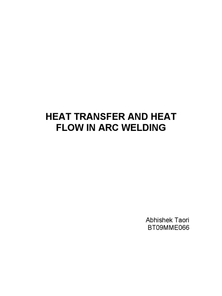 Heat Transfer and Heat Flow in Arc Welding | PDF | Welding | Construction