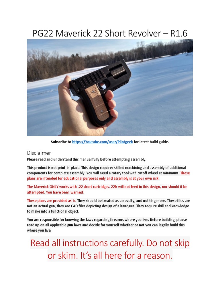 PG22 Maverick 22 Short Revolver – R1.6: A Detailed Guide to Designing ...
