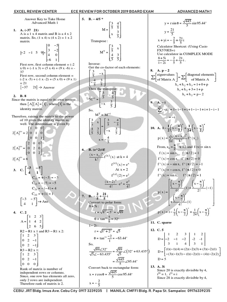 Excel Review Center Ece Review For October 2019 Board Exam Advanced ...