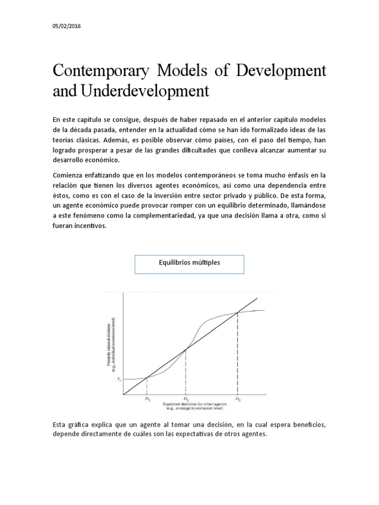 Cap 4 Todaro Resumen (Contemporary Models of Development and ...